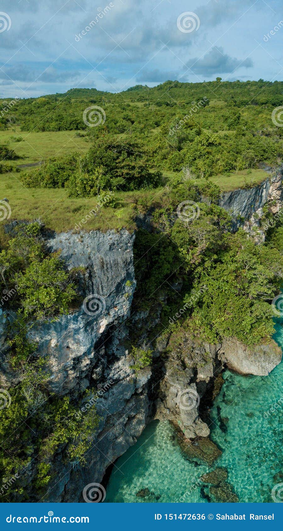 Aerial View of Cliffs on the Edge of the Ocean Stock Photo - Image of ...