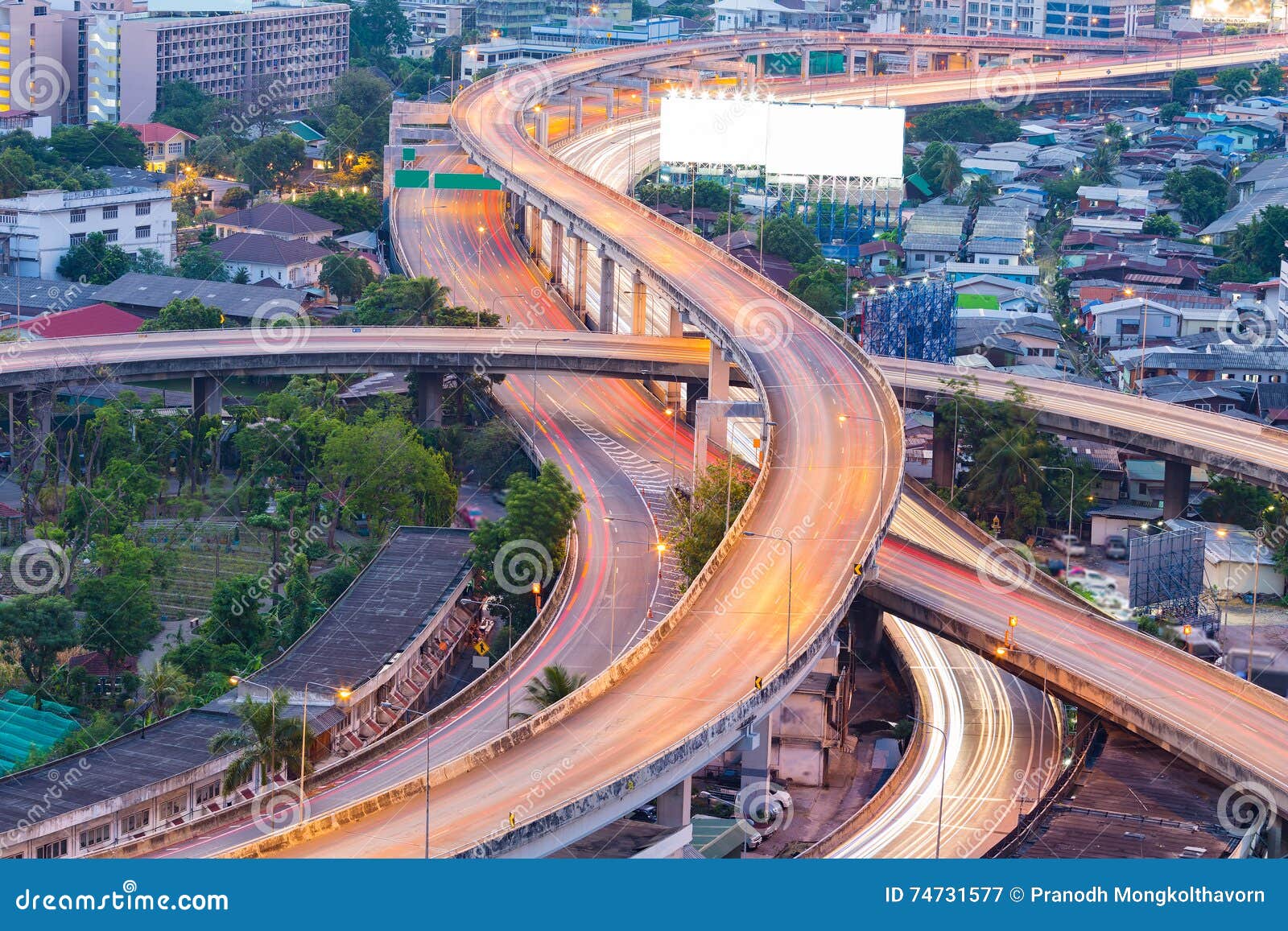 Aerial View, Close Up Highway Intersection S Curved Stock Image - Image ...