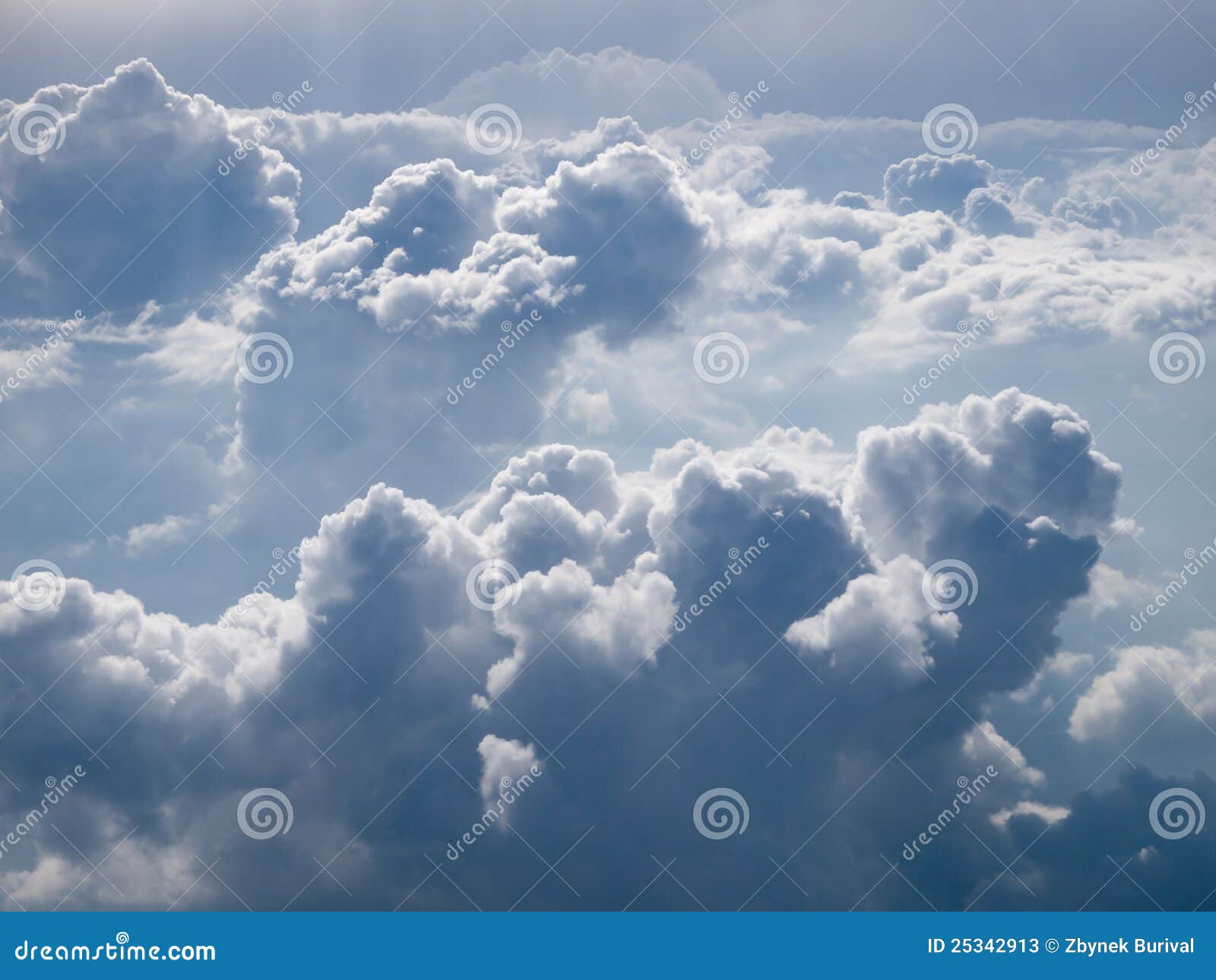 Aerial view of clouds stock image. Image of view, weather - 25342913