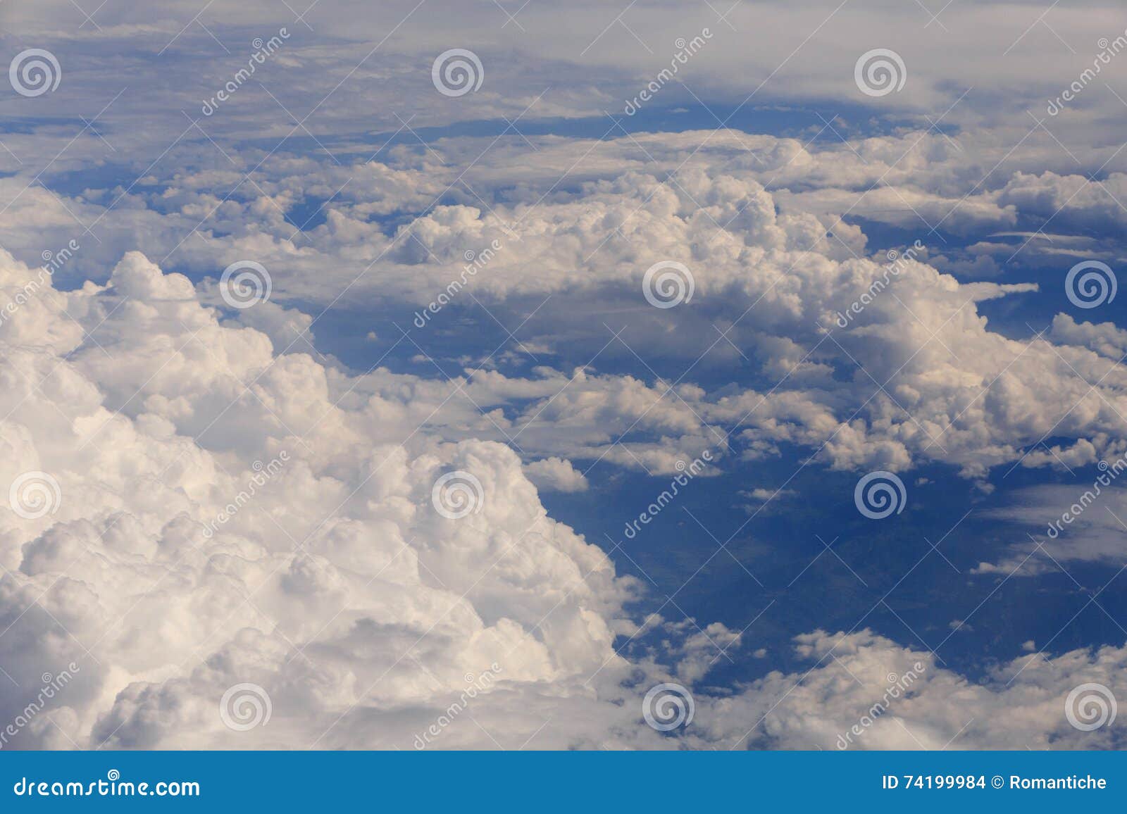 Aerial view on clouds stock photo. Image of cloudy, blue - 74199984