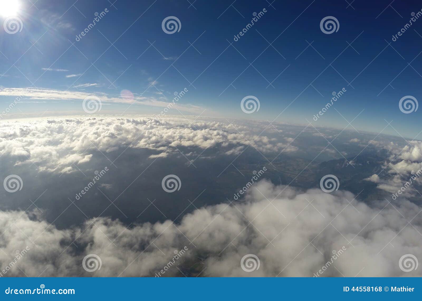 A View Of Clouds And The Sky From An Airplane Royalty-Free Stock ...