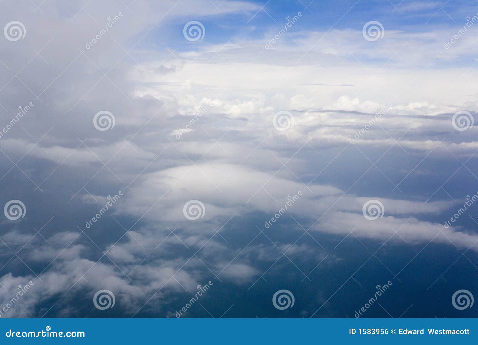 Aerial view of cloudscape stock photo. Image of clouds - 1583956