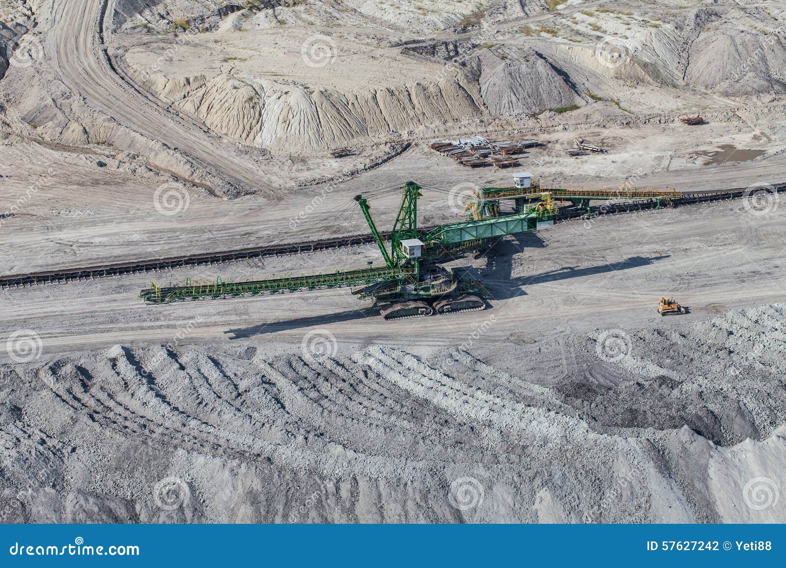 Aerial view of coal mine stock photo. Image of dungeon - 57627242