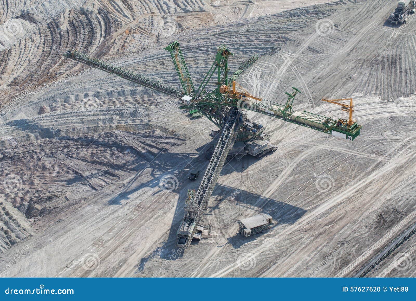 Aerial view of coal mine stock photo. Image of coal, fuel - 57627620