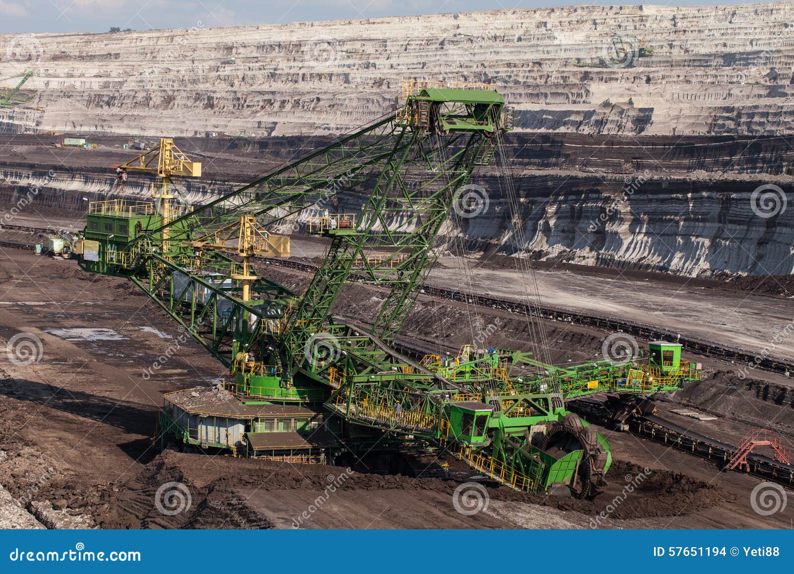 Aerial view of coal mine stock photo. Image of industry - 57651194