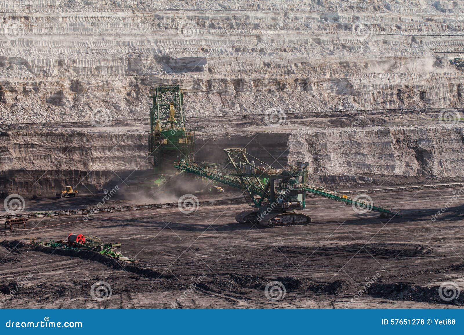 Aerial view of coal mine stock photo. Image of material - 57651278