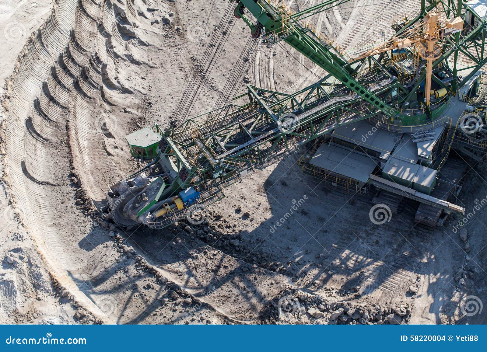 Aerial view of coal mine stock photo. Image of generation - 58220004