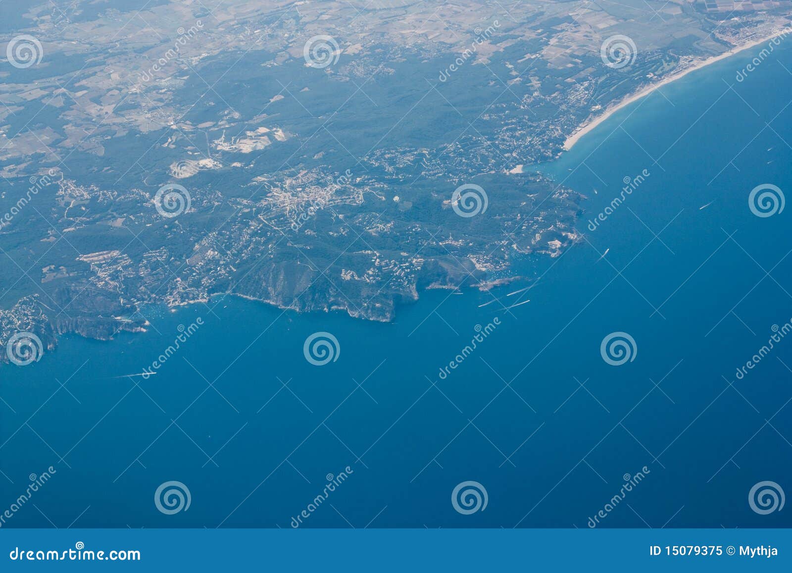Aerial view of coastline stock image. Image of journey - 15079375