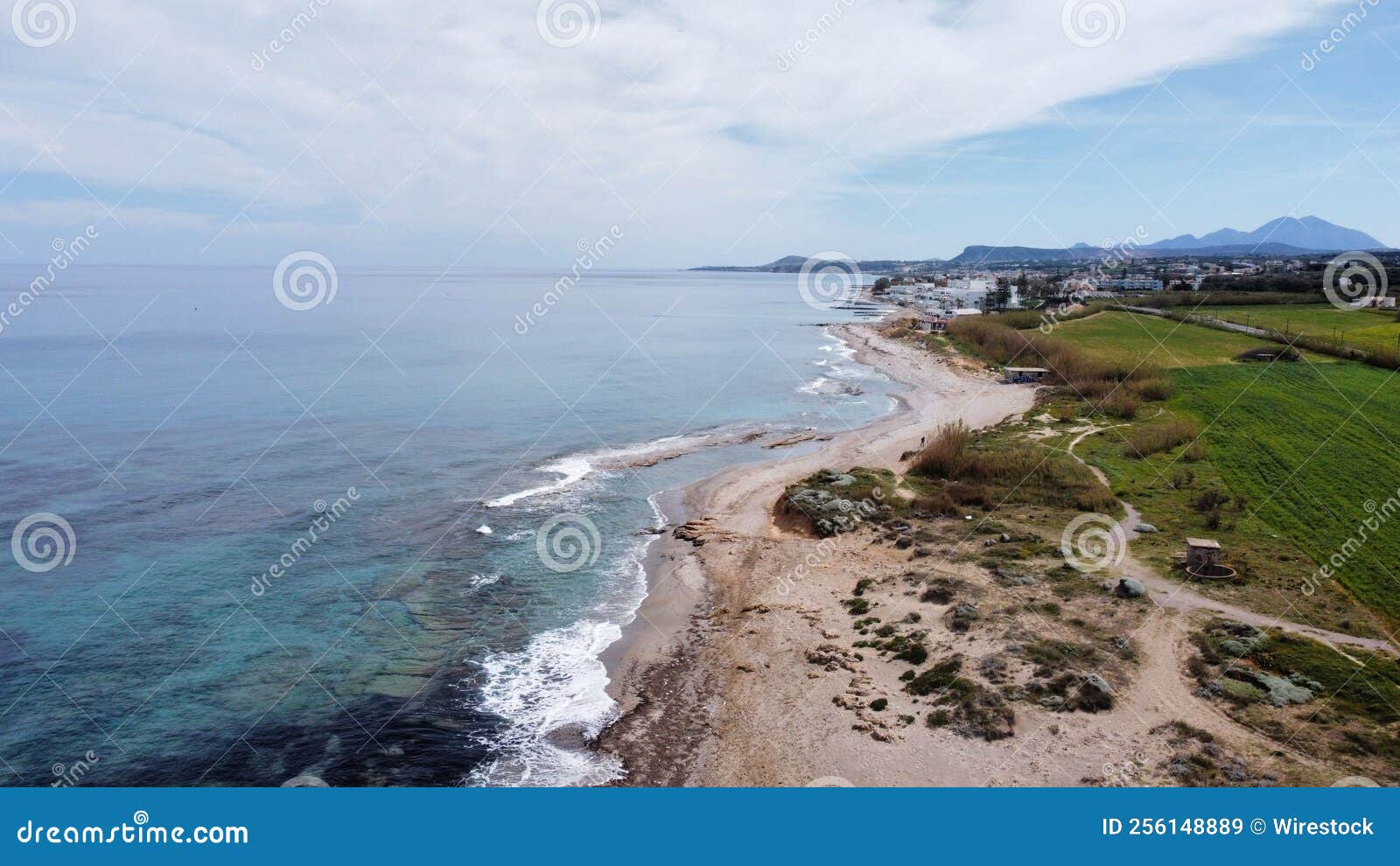 Aerial View of the Coastline Stock Image - Image of water, scenic ...