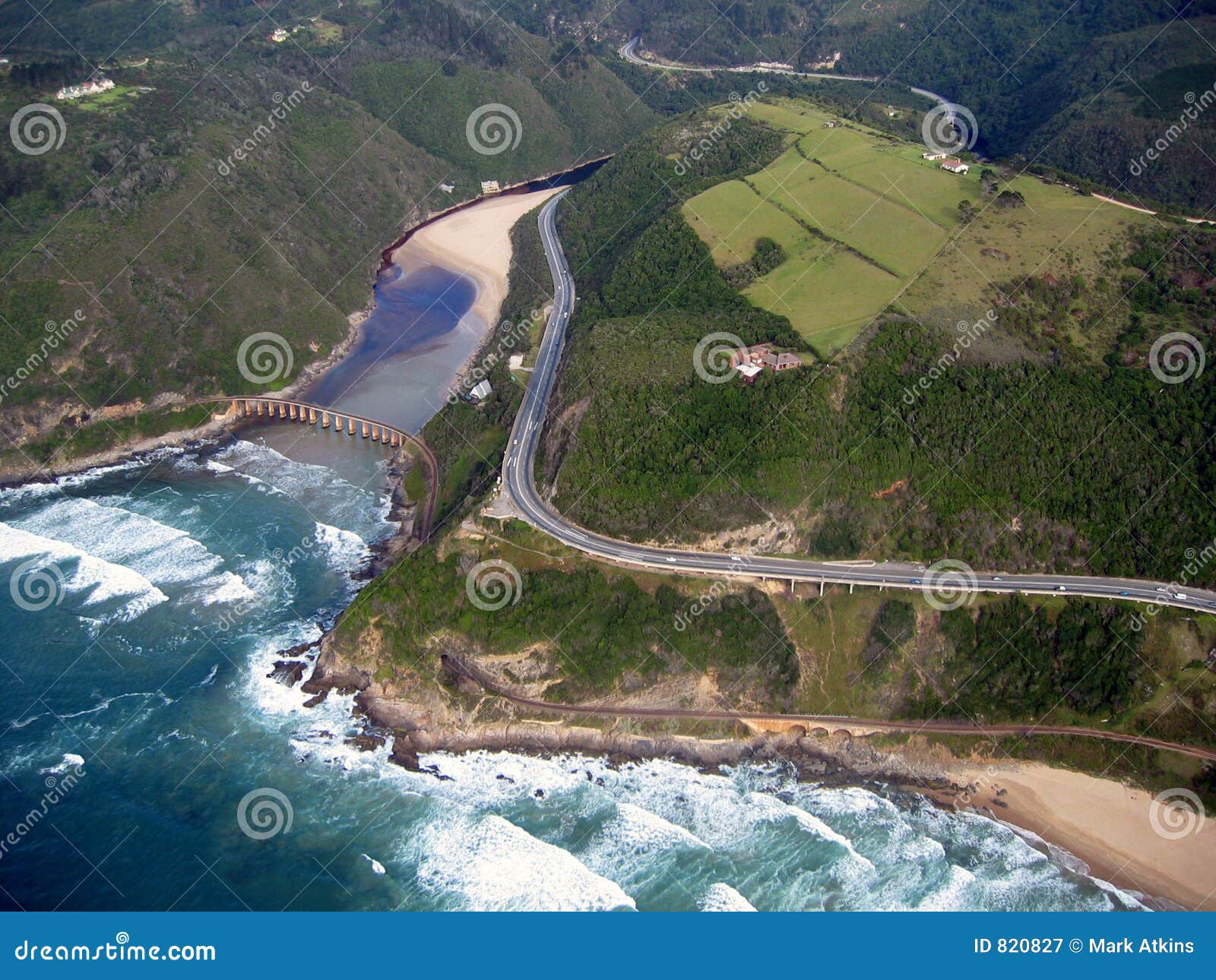 Aerial view of coastline stock image. Image of high, south - 820827