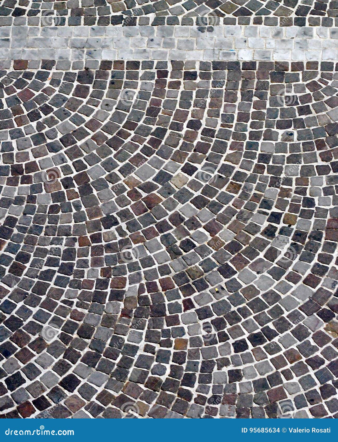 Aerial View of a Cobblestone Paving Stock Photo - Image of footbridge ...