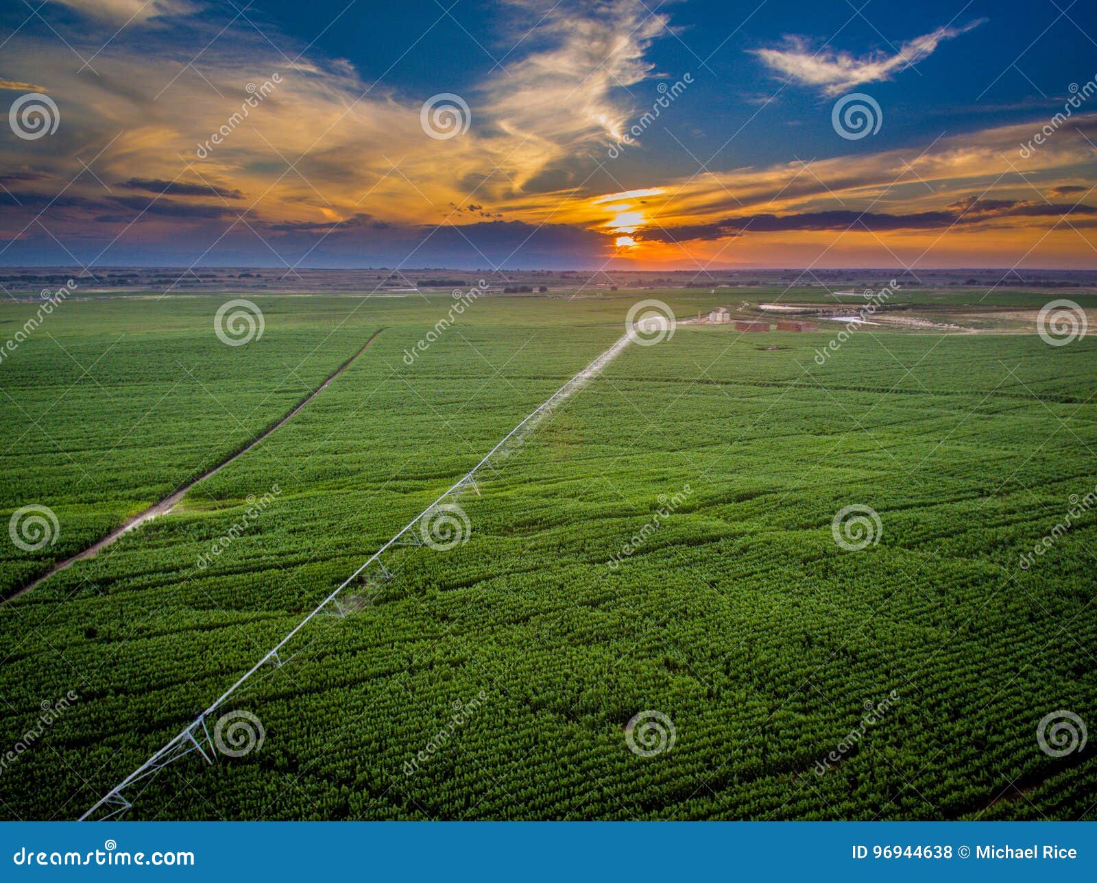 Aerial View of Colorado Fields Stock Photo - Image of sunrise, rural ...
