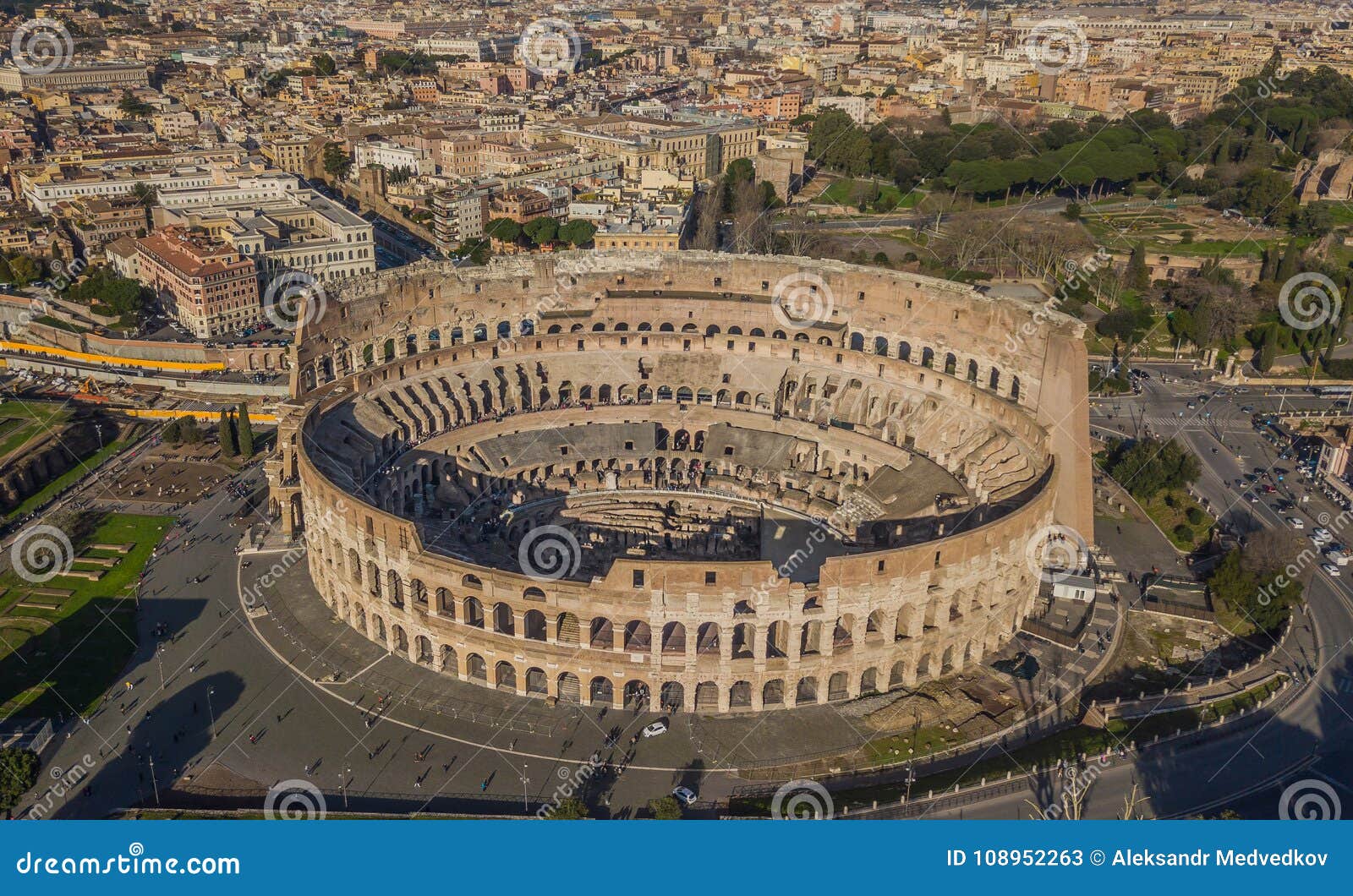Aerial View Of The Colosseum