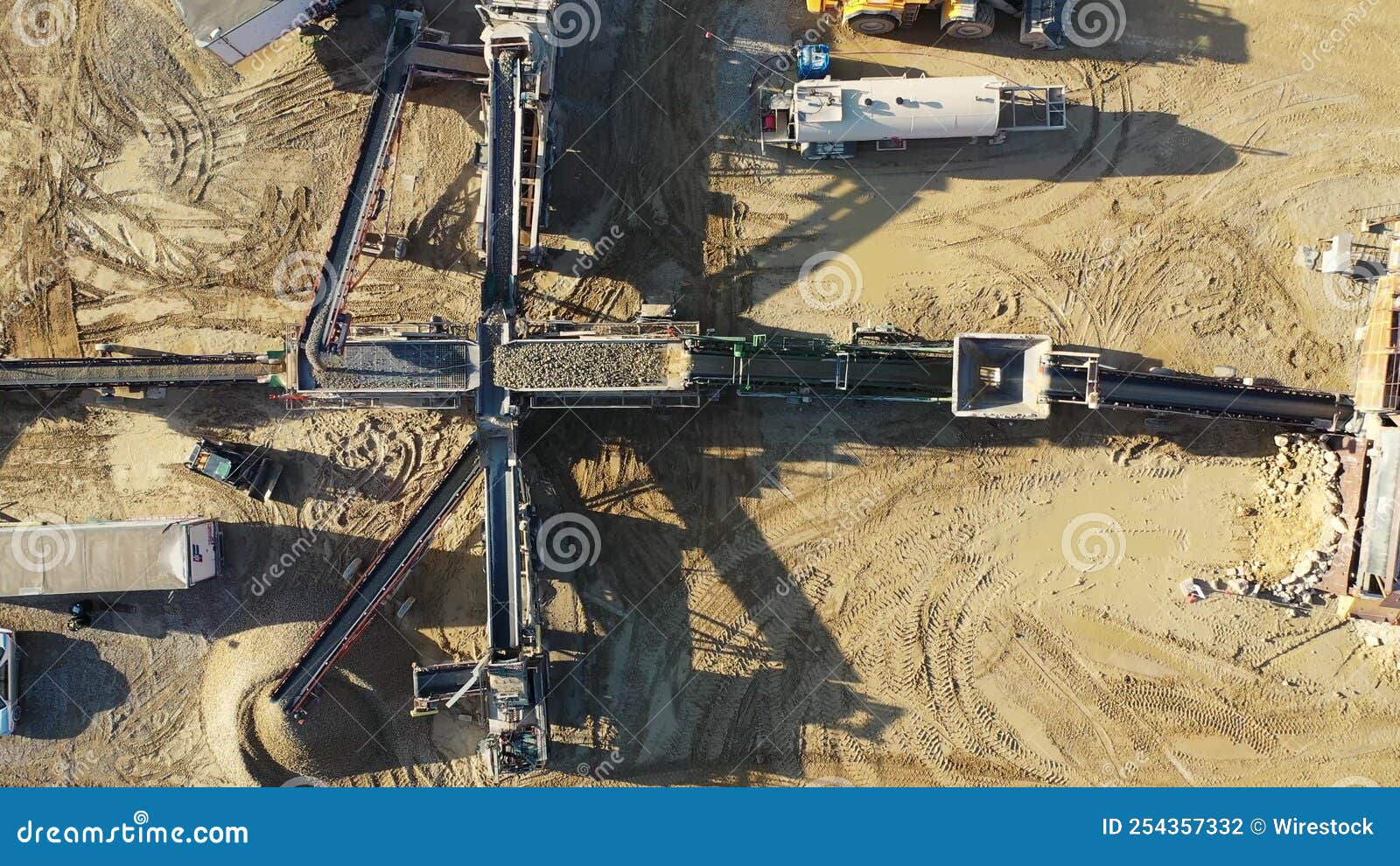 Aerial View of the Construction Site Stock Photo - Image of vehicles ...