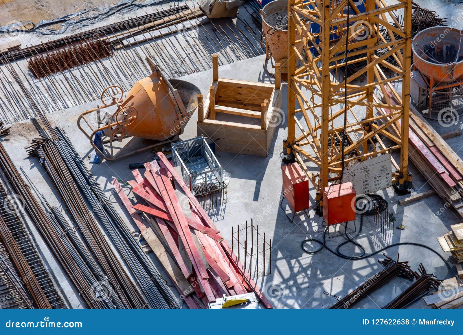 Aerial View of a Construction Site Stock Photo - Image of equipment ...