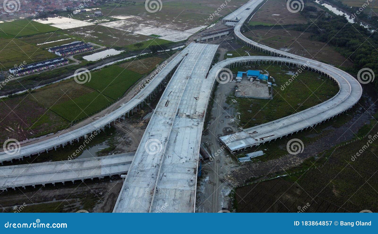 Aerial View. Construction of Urban Transportation Traffic with Flyovers ...
