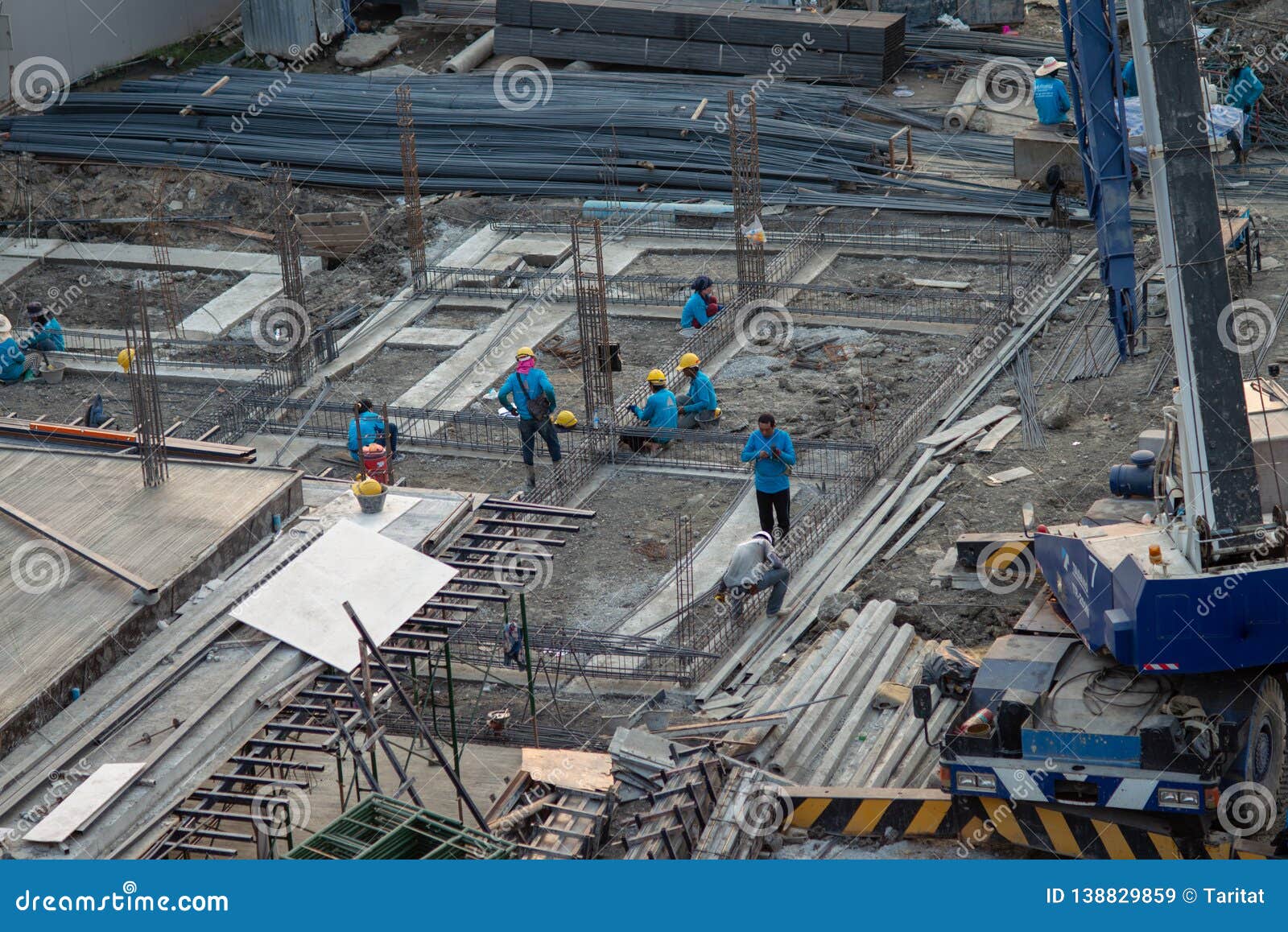 Authentic Construction Worker Busy on the Positioning of Formwork ...