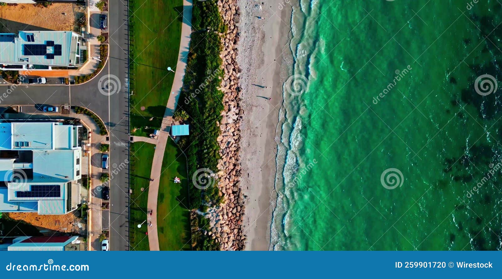 Aerial View of the Coogee Beach in Western Australia Stock Footage ...