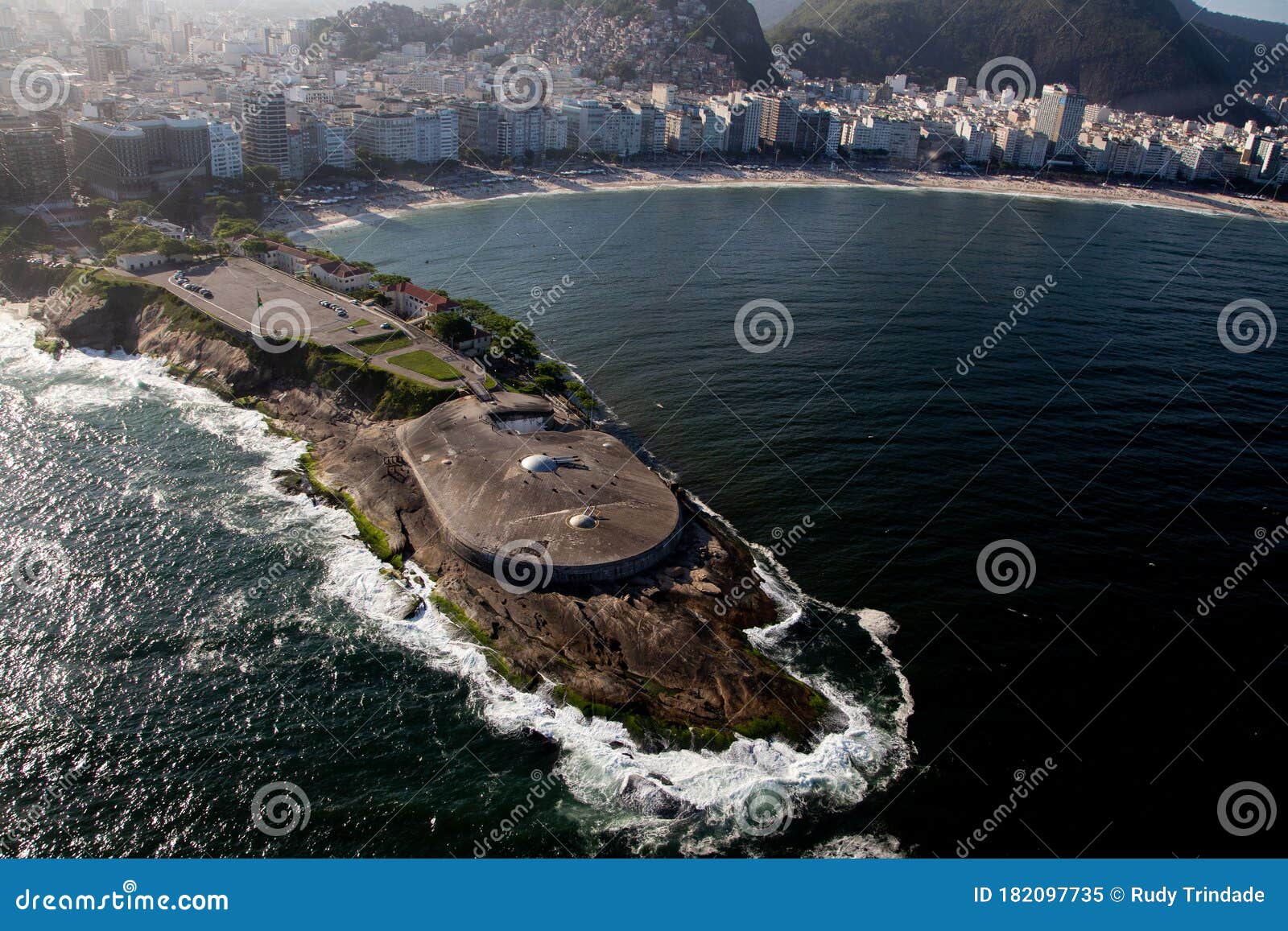 Aerial View of Copacabana Fort Stock Image - Image of brazil, janeiro ...