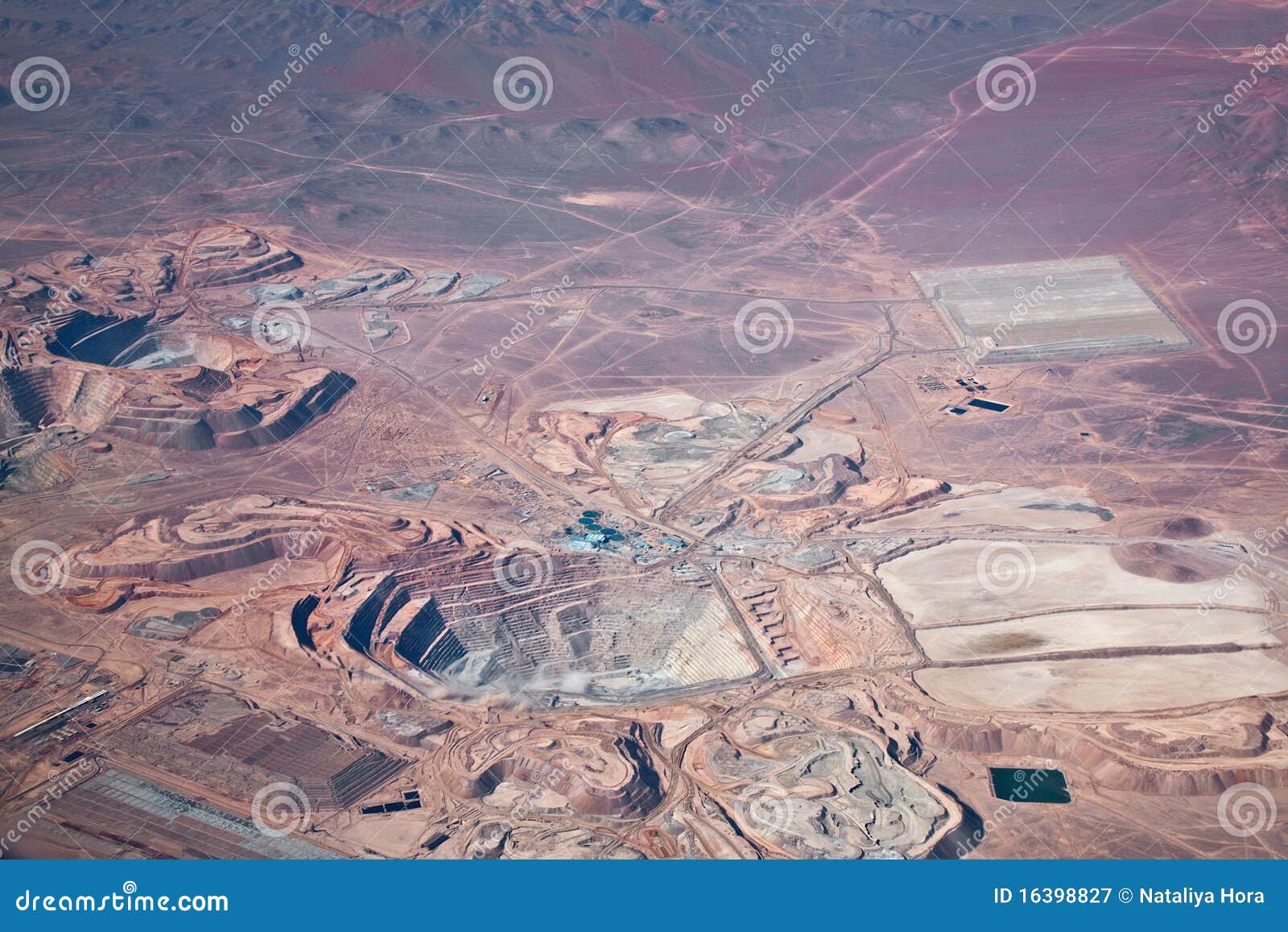 Aerial View of Copper Mine in Atacama Desert Stock Image - Image of ...