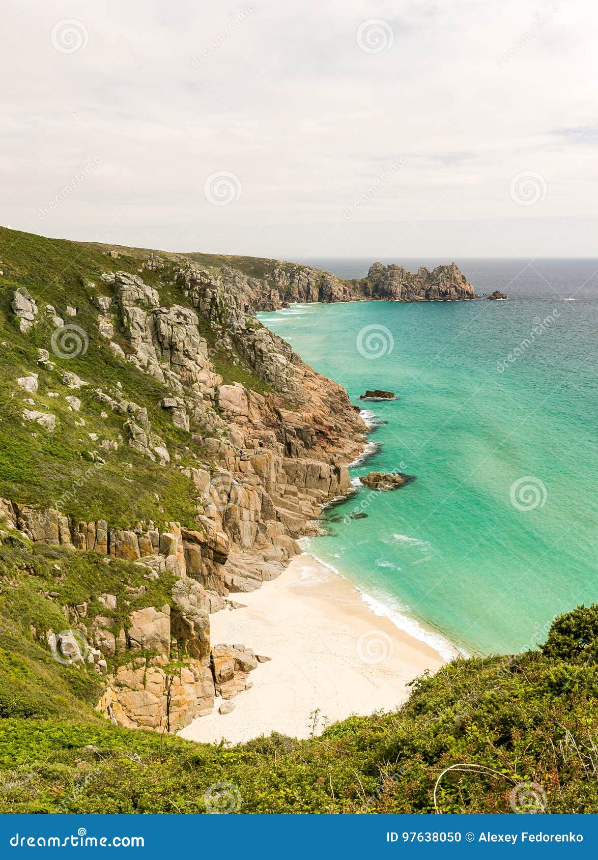 Aerial View of Cornwall Seaside Stock Photo - Image of england, sand ...