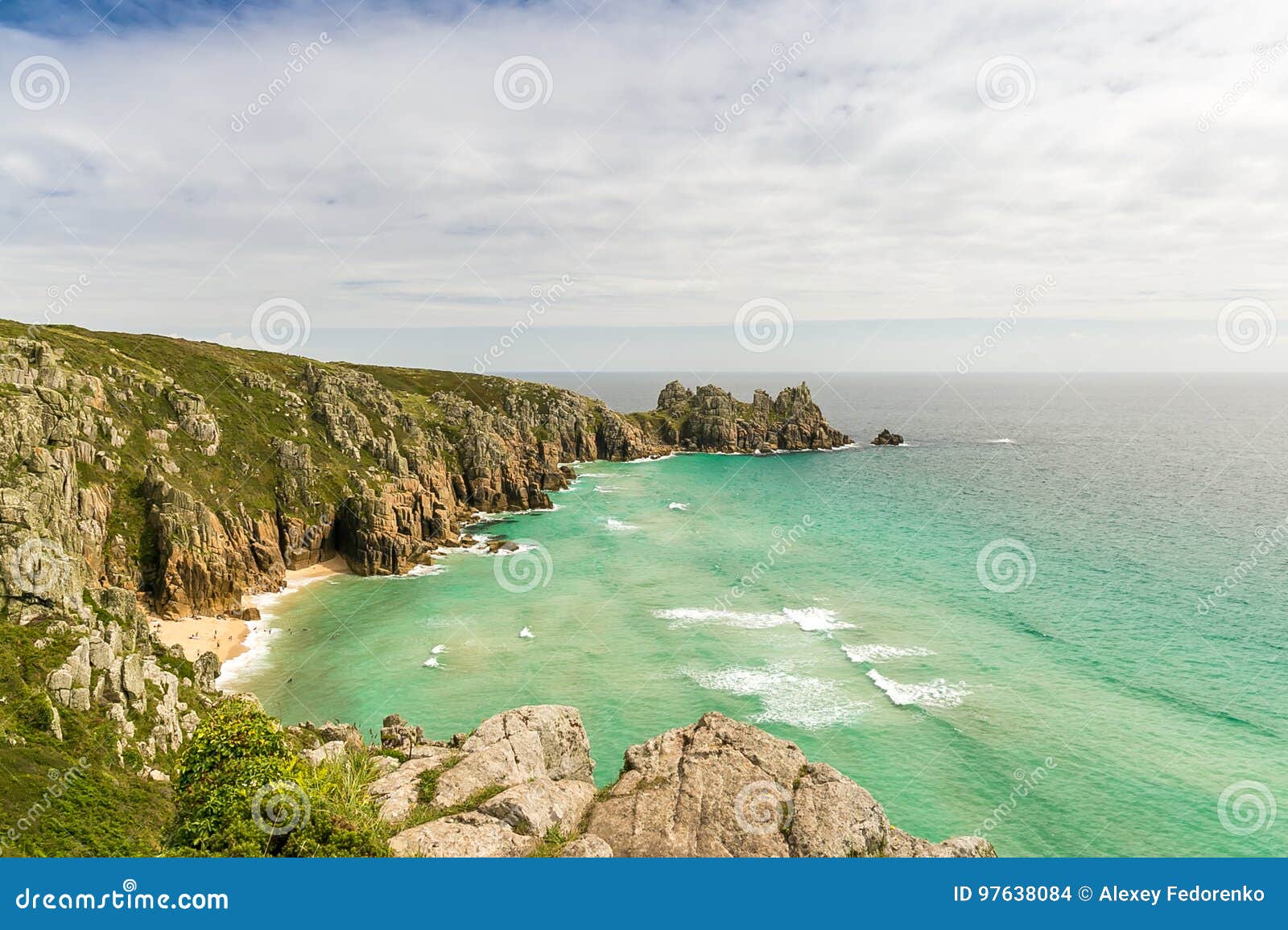 Aerial View of Cornwall Seaside Stock Photo - Image of fishing, nature ...