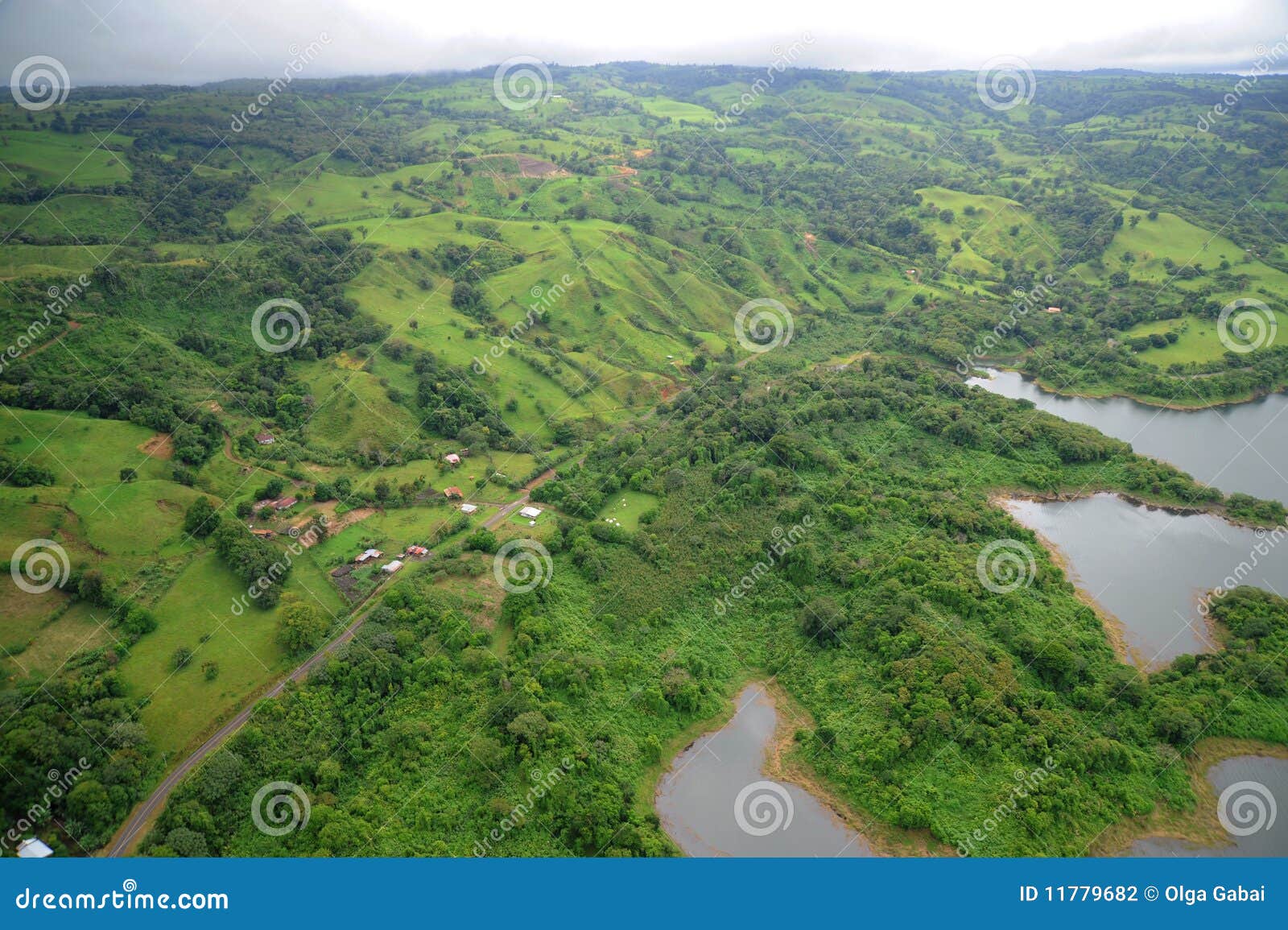 Aerial view in Costa Rica stock photo. Image of bush - 11779682