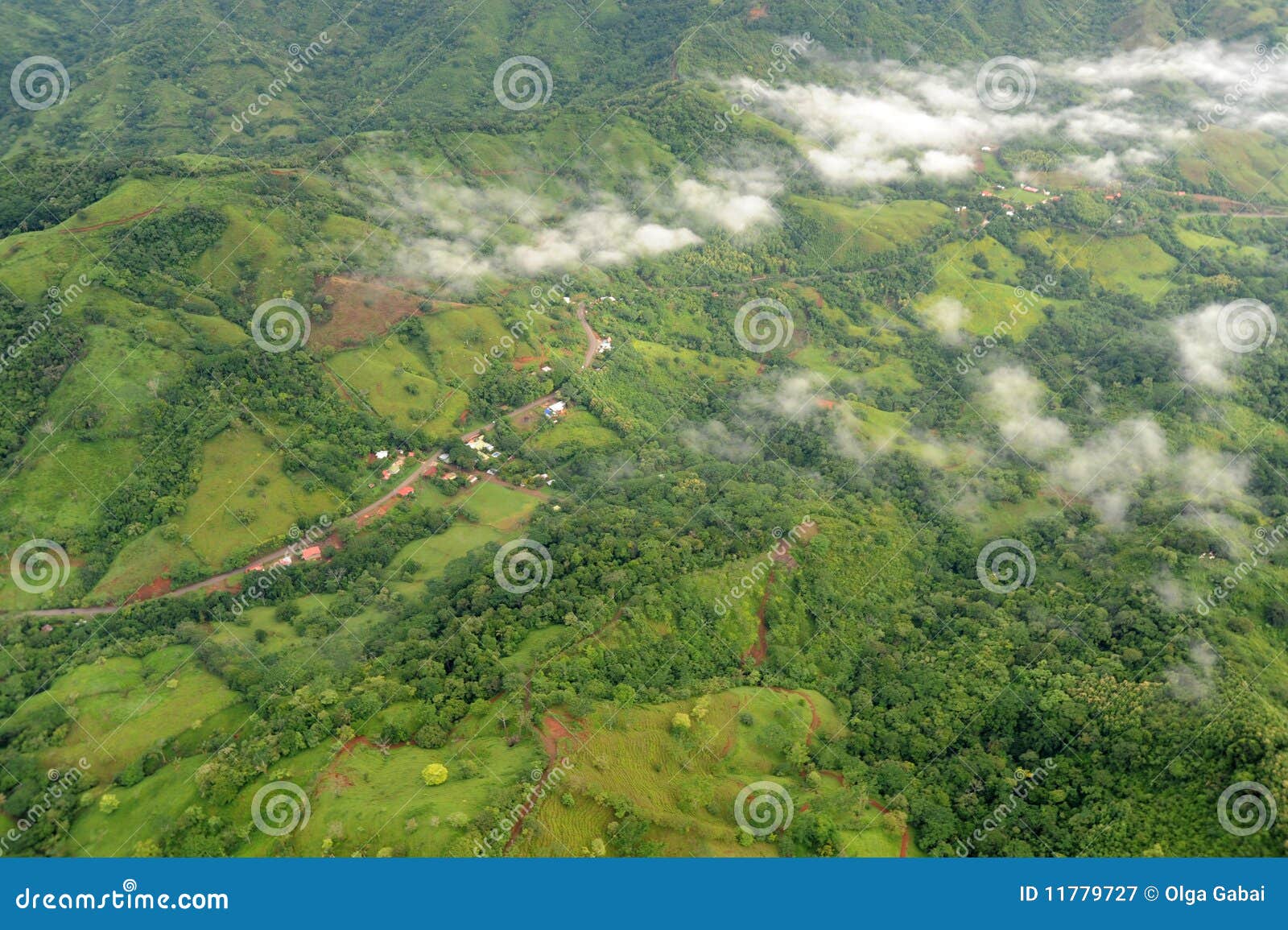 Aerial view in Costa Rica stock image. Image of flight - 11779727
