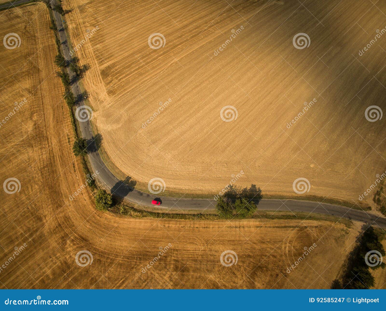 Aerial View of a Country Road Stock Image - Image of journey ...