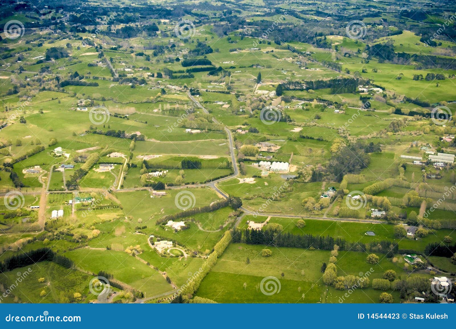 Aerial view of countryside stock image. Image of residential - 14544423