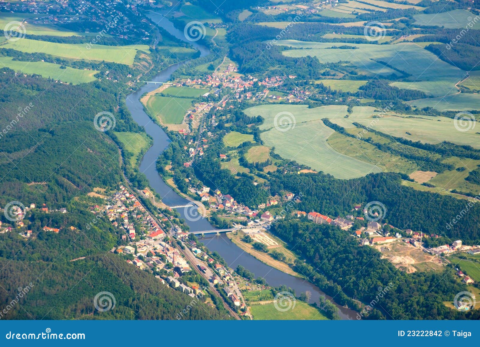 Aerial view of countryside stock photo. Image of farmland - 23222842