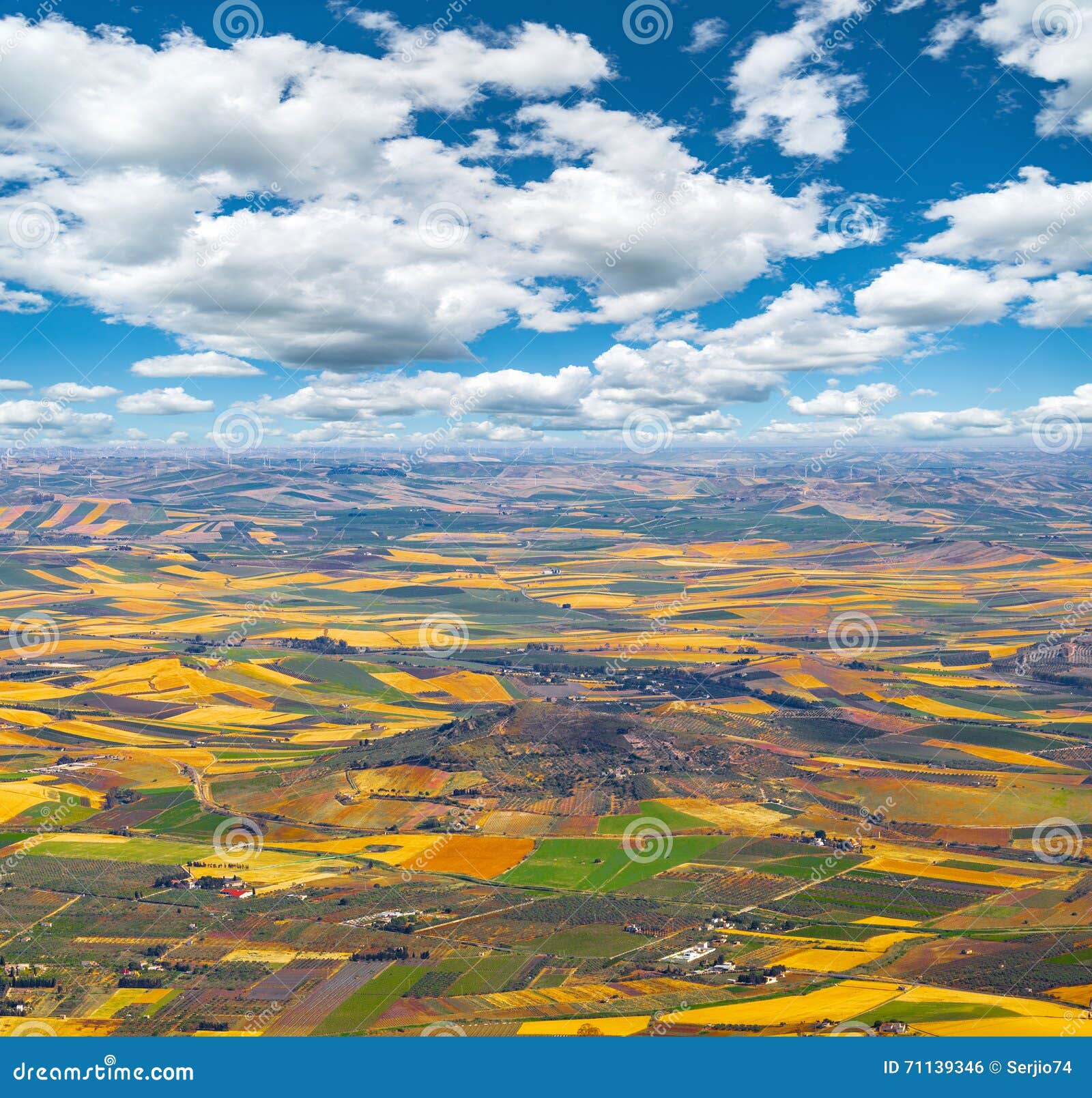 Aerial View of the Countryside. Stock Photo - Image of cloudscape ...