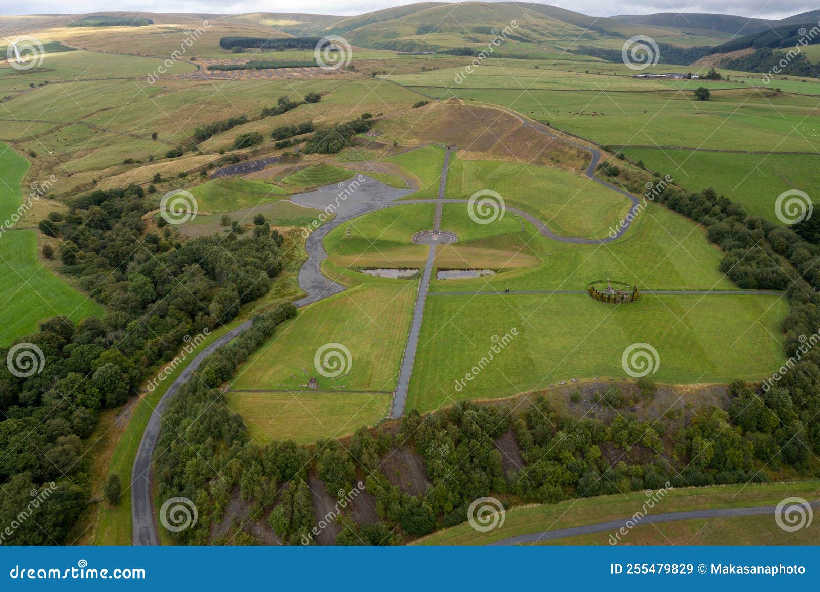 Aerial View of the Crawick Multiverse Land Art Complex in Dumfries and ...