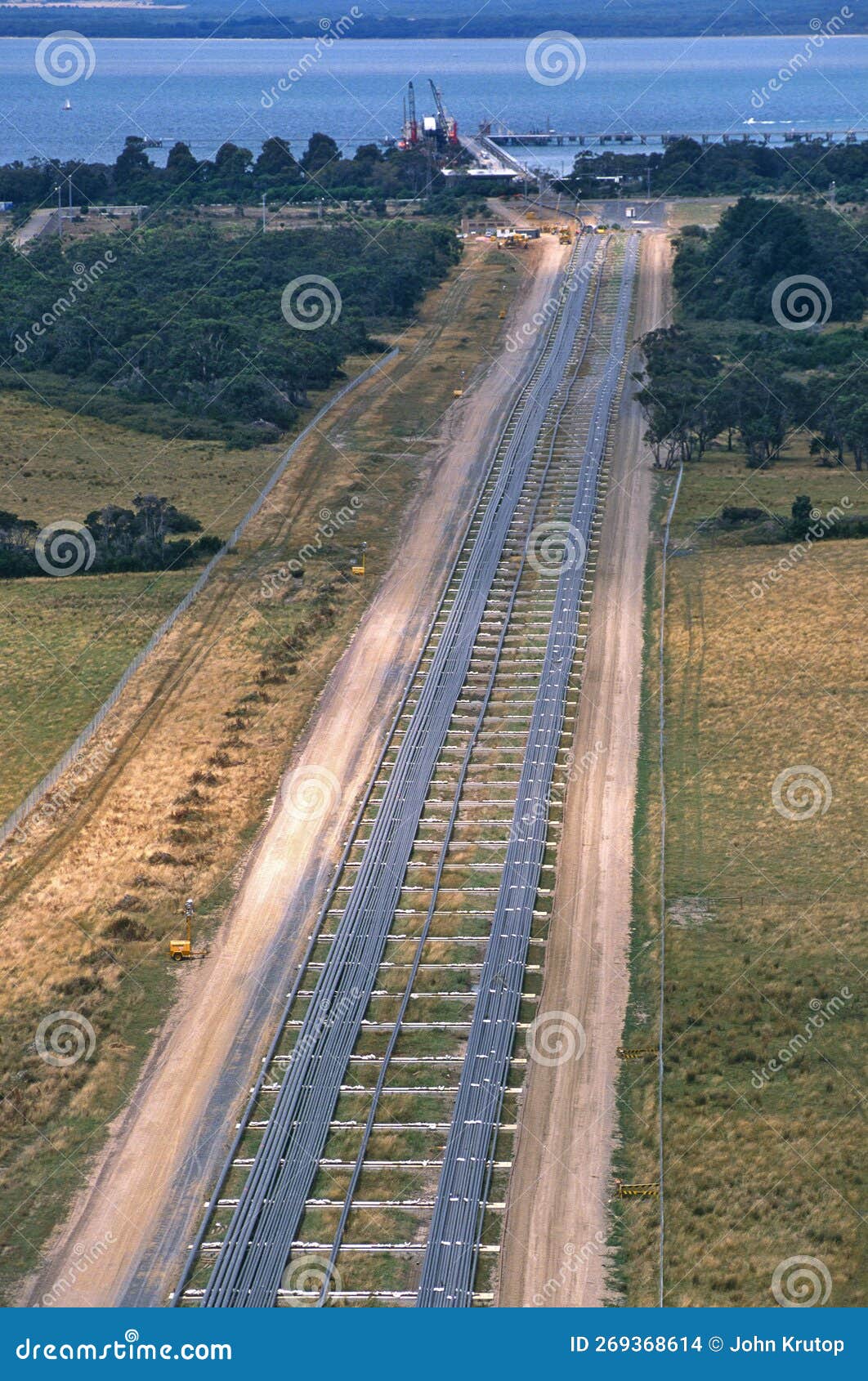Aerial View of Crib Point and the Reeling Pipeline Onto the Apache ...