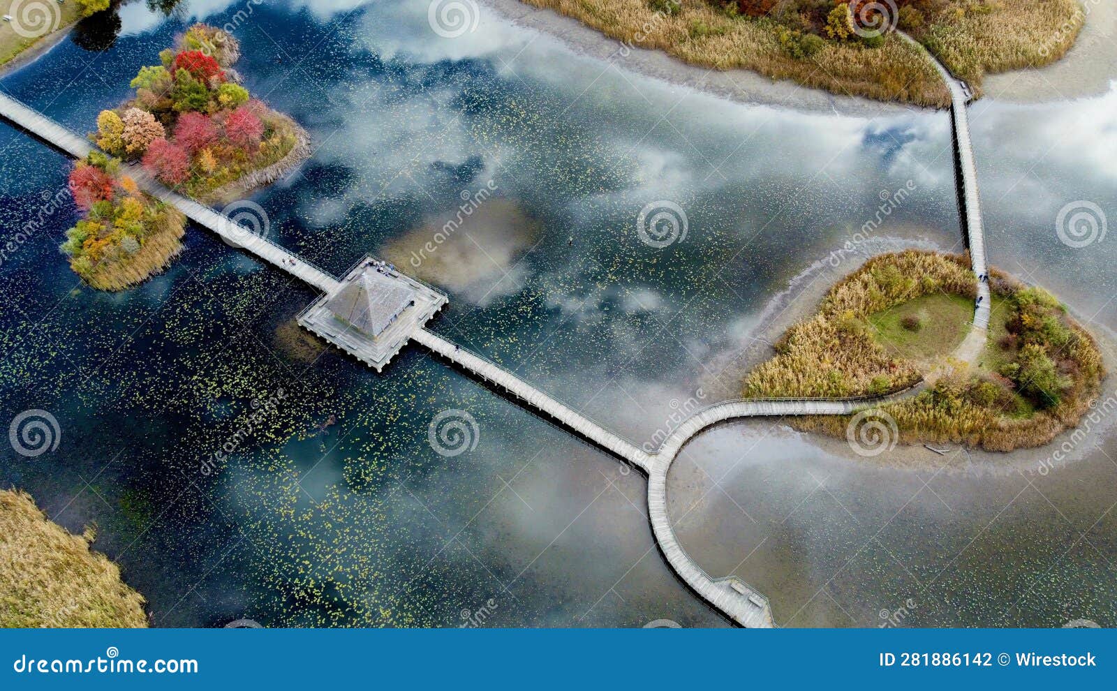 Aerial View of the Crosswinds Marsh Nature Preserve. Stock Photo ...