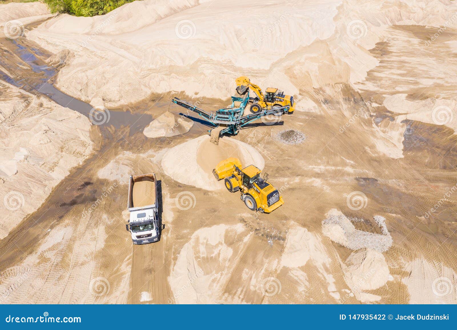 Aerial View of Crushed Stone Quarry Machine Stock Photo - Image of ...