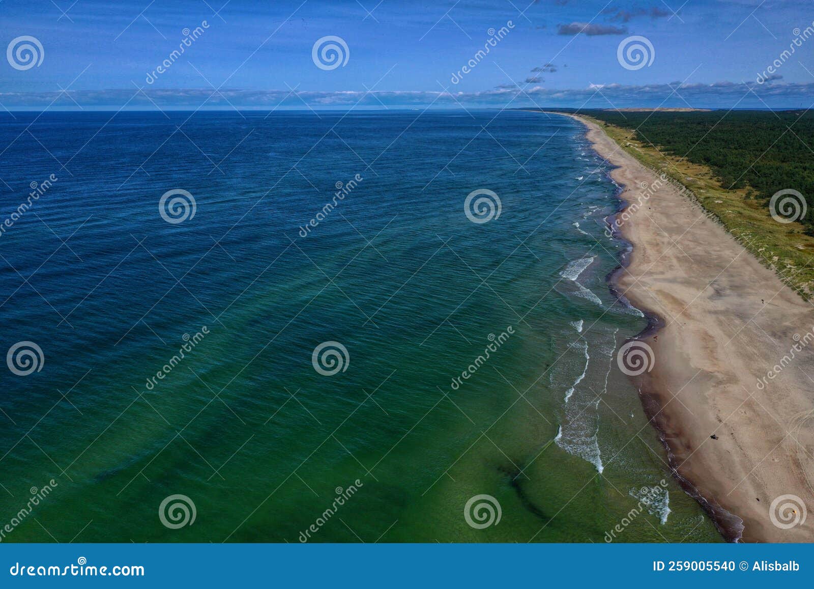 Aerial View of the Curonian Spit , Lithuania Stock Photo - Image of ...