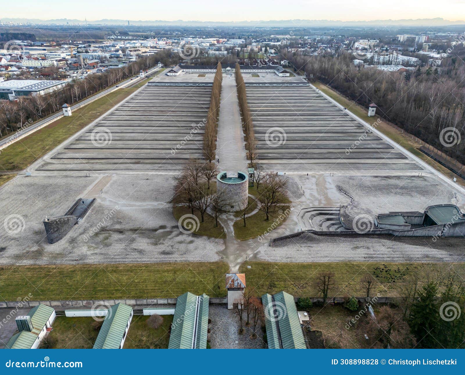 Aerial View of the Dachau Concentration Camp in Bavaria, Germany Stock ...