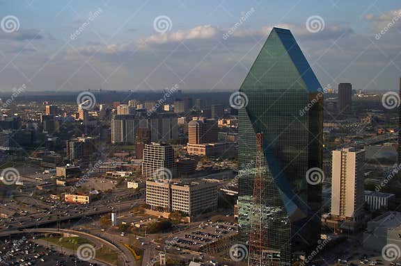 Aerial view of Dallas stock photo. Image of skyline, states - 977726