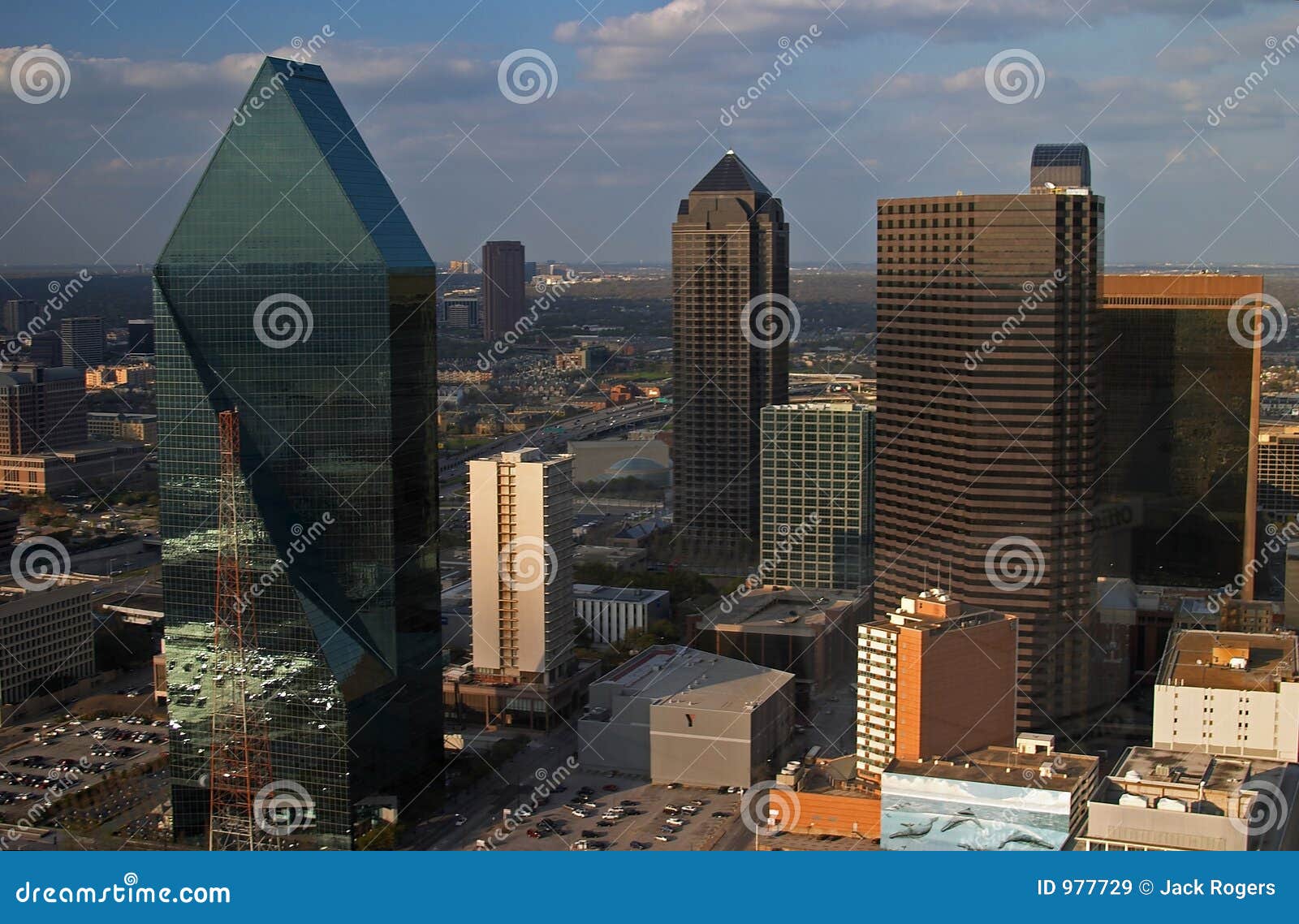 Aerial view of Dallas stock image. Image of building, united - 977729