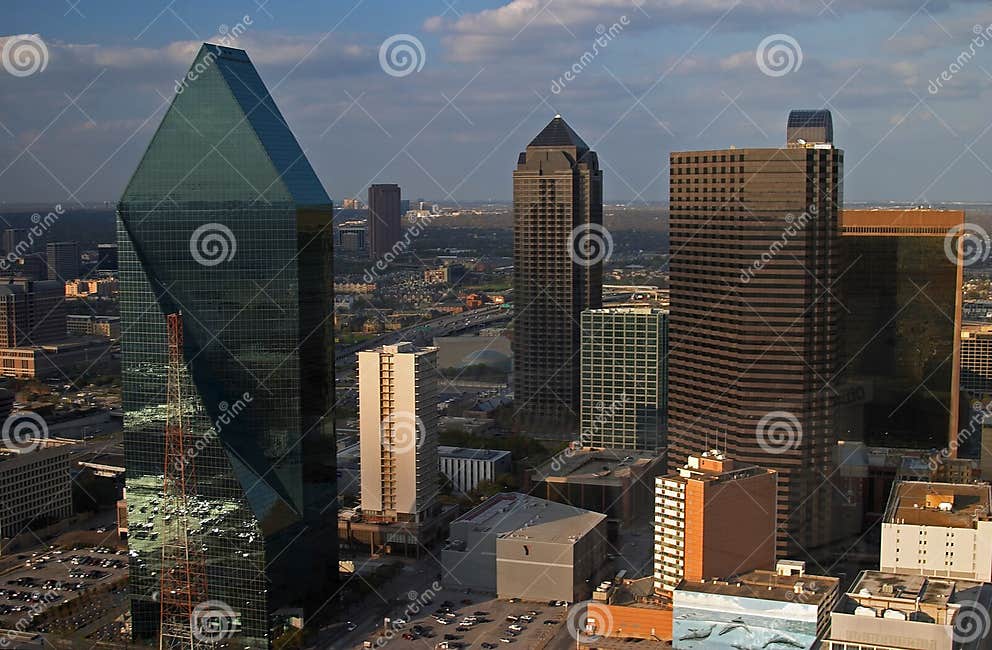 Aerial view of Dallas stock image. Image of building, united - 977729