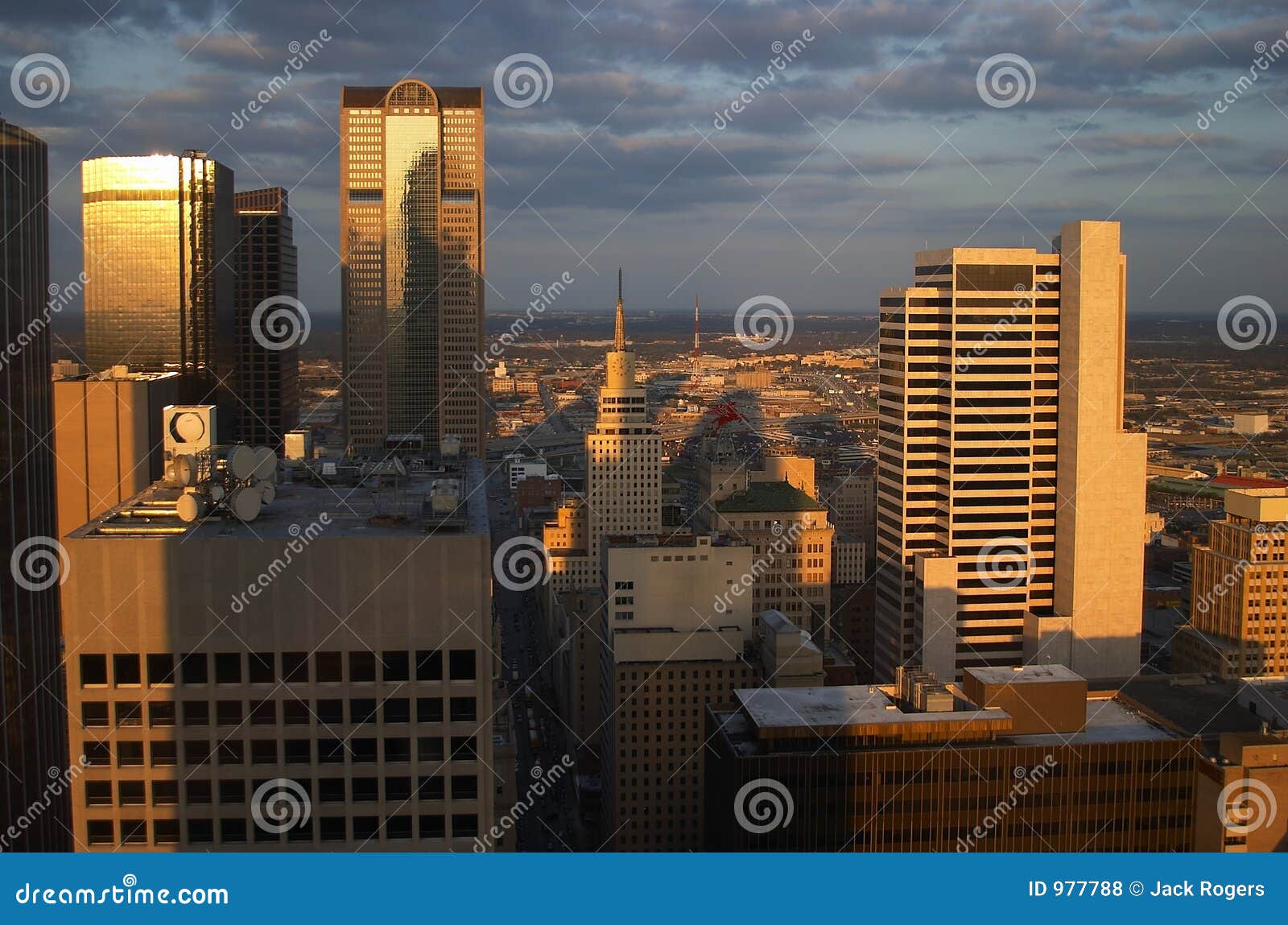 Aerial view of Dallas stock photo. Image of tower, aerial - 977788