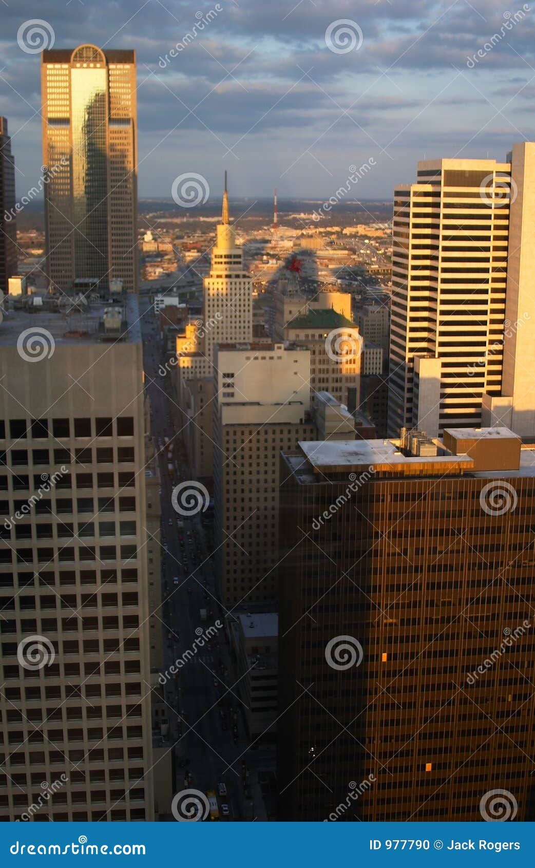 Aerial view of Dallas stock photo. Image of tower, downtown - 977790