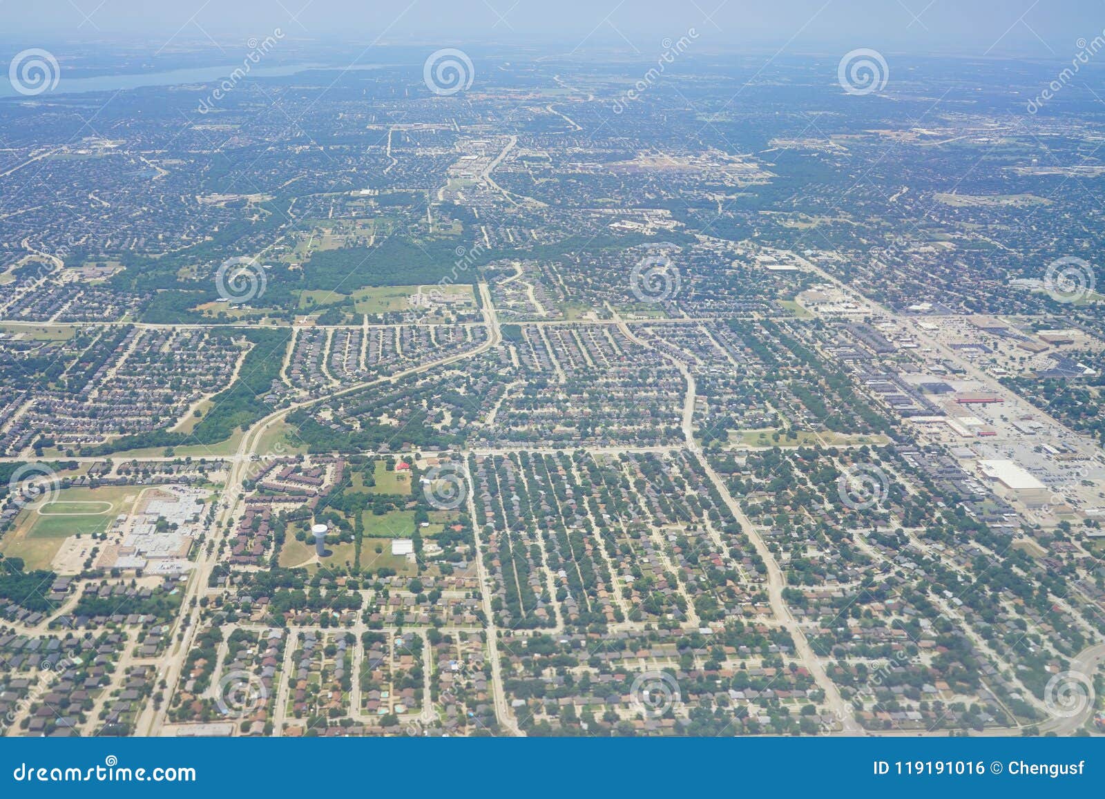 Aerial view of Dallas stock photo. Image of city, building - 119191016