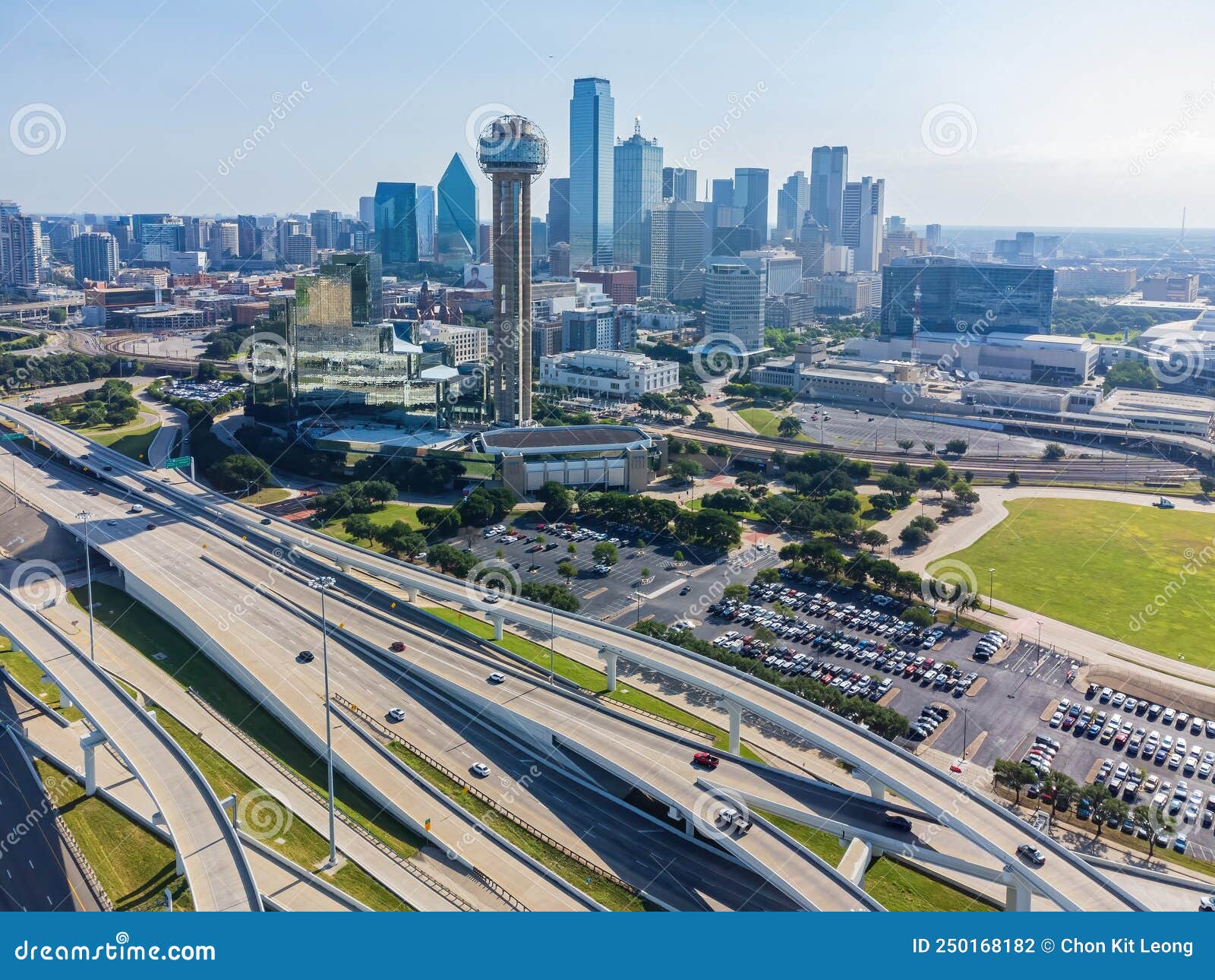 Aerial View of the Dallas Downtown Cityscape Stock Photo - Image of ...