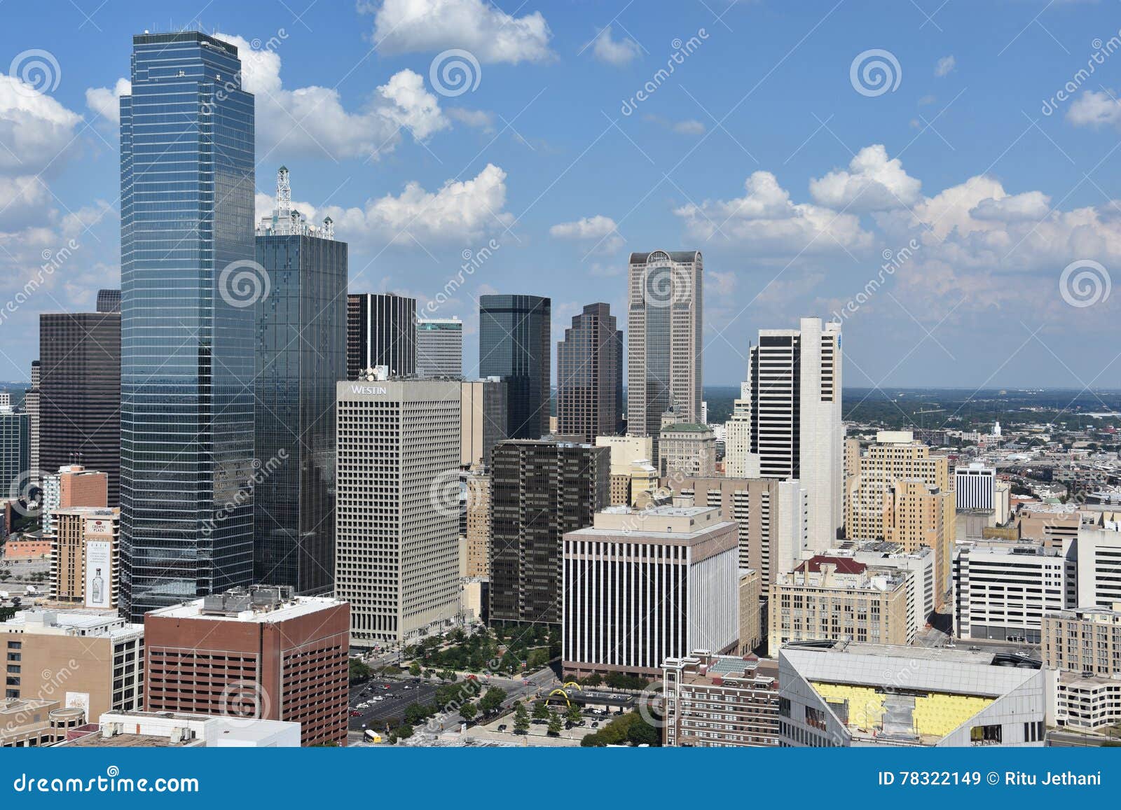 Aerial View of Dallas, Texas Editorial Stock Image - Image of spring ...