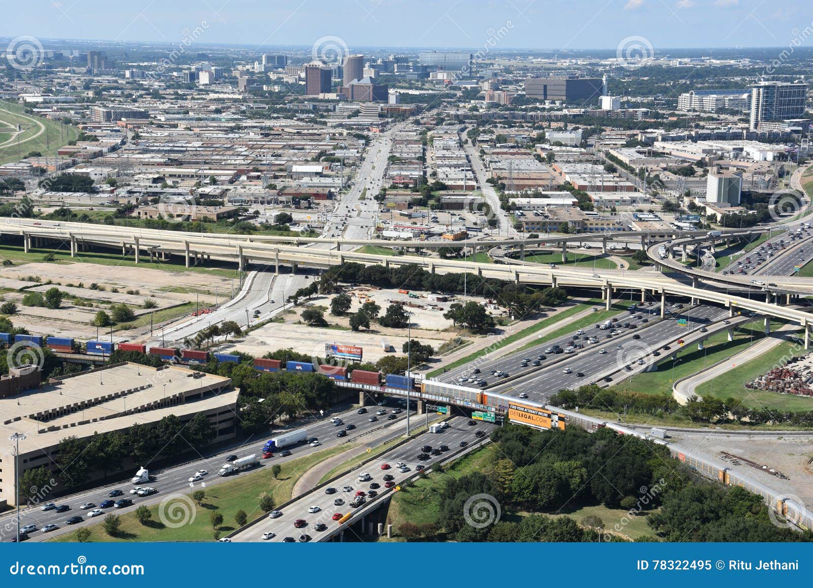 Aerial View of Dallas, Texas Editorial Image - Image of high, famous ...