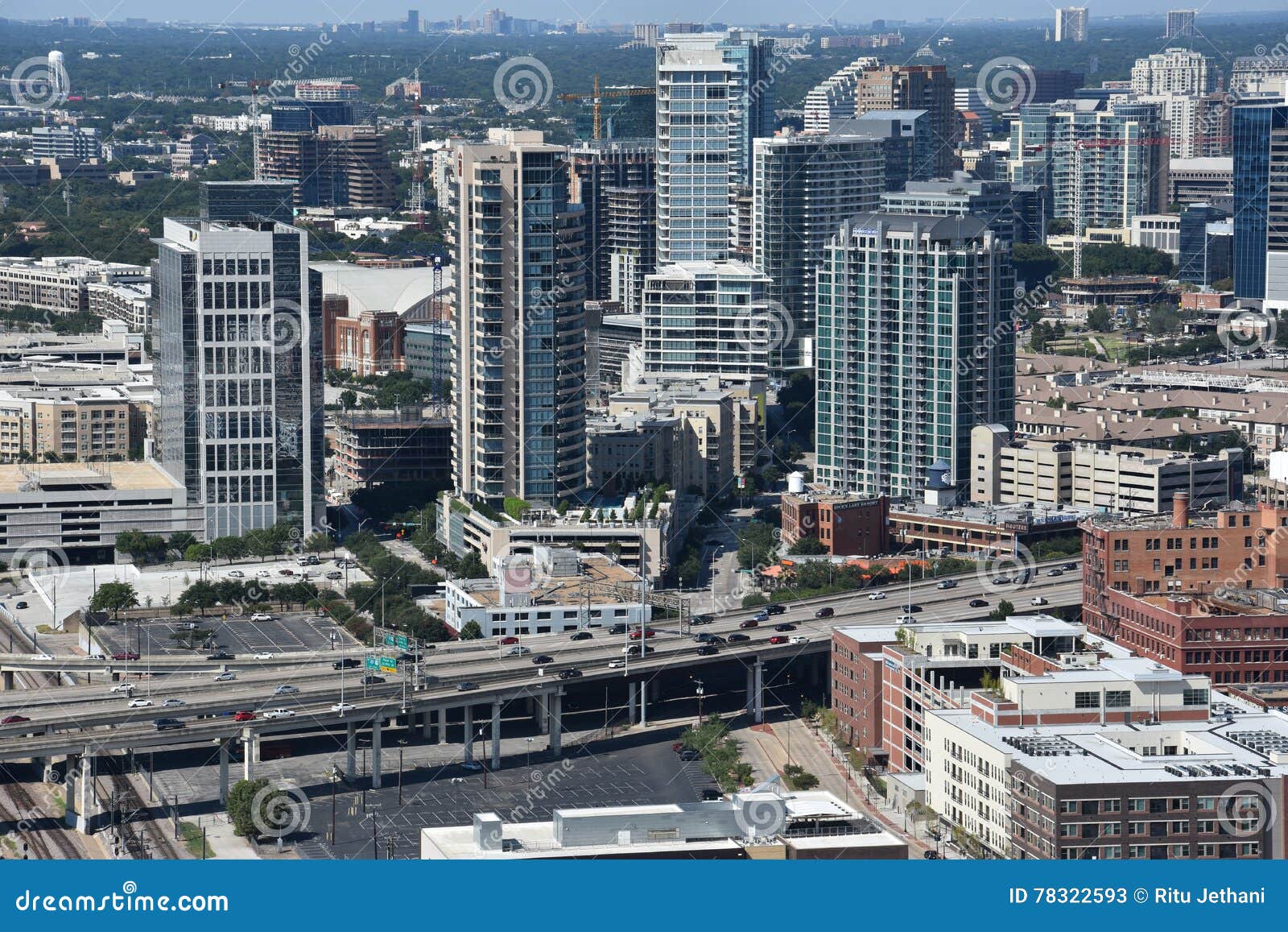 Aerial View of Dallas, Texas Editorial Stock Photo - Image of downtown ...