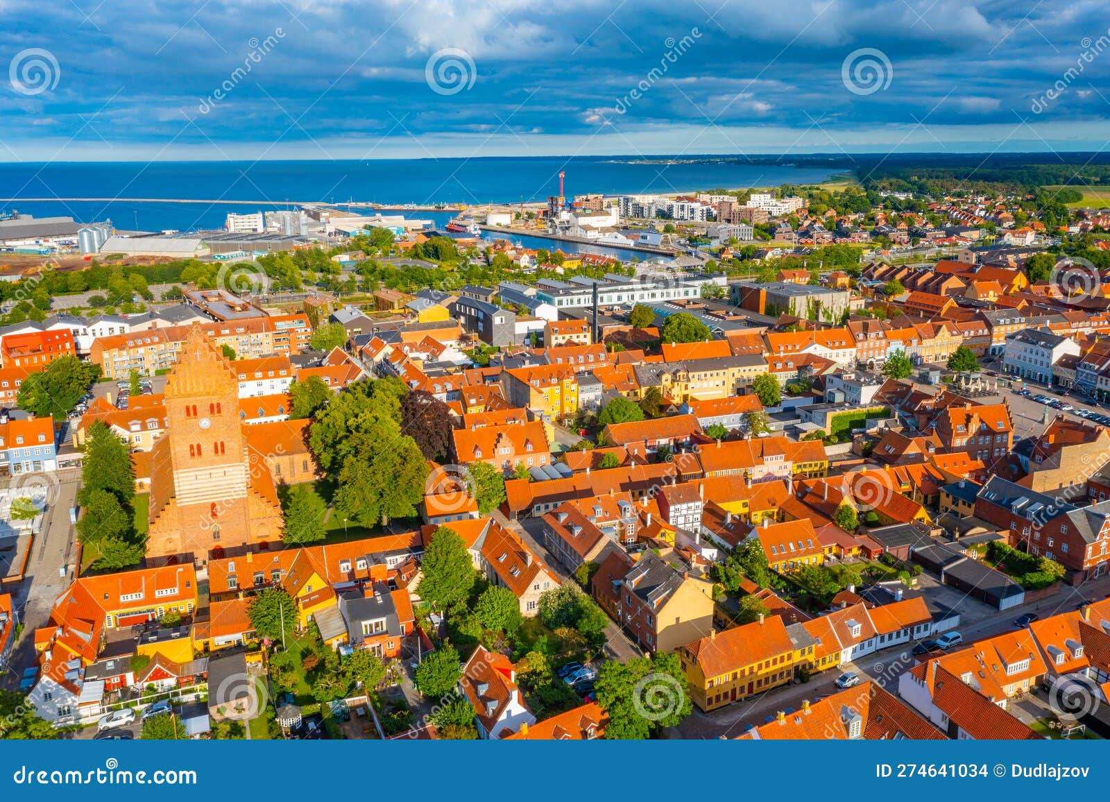 Aerial View of Danish Town Koge Stock Photo - Image of urban, denmark ...