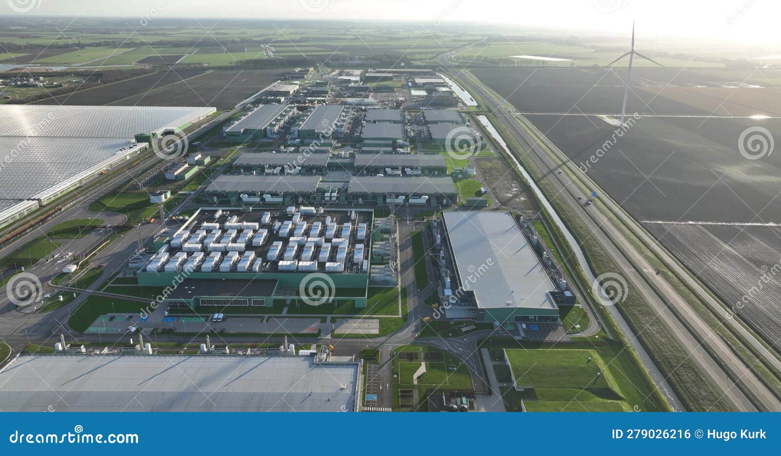 Aerial View of Datacenter Exterioir. Large Scale Computing ...